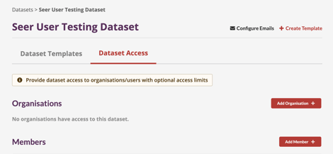 How do I share my dataset with an individual?