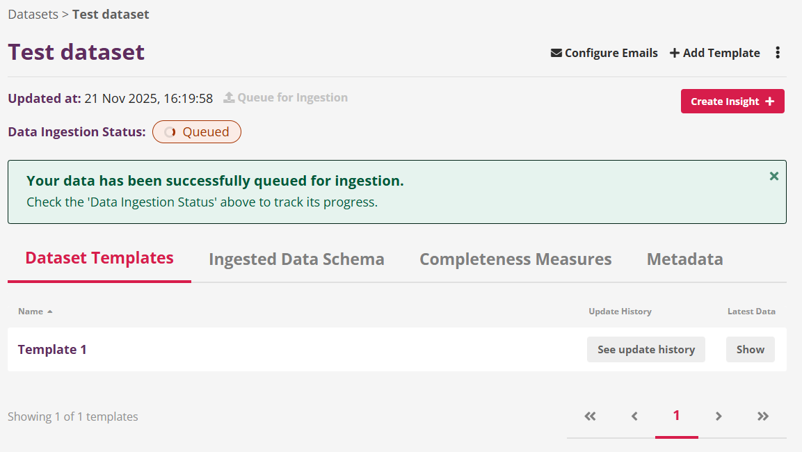 How to Ingest Data into my Self-Service Dataset
