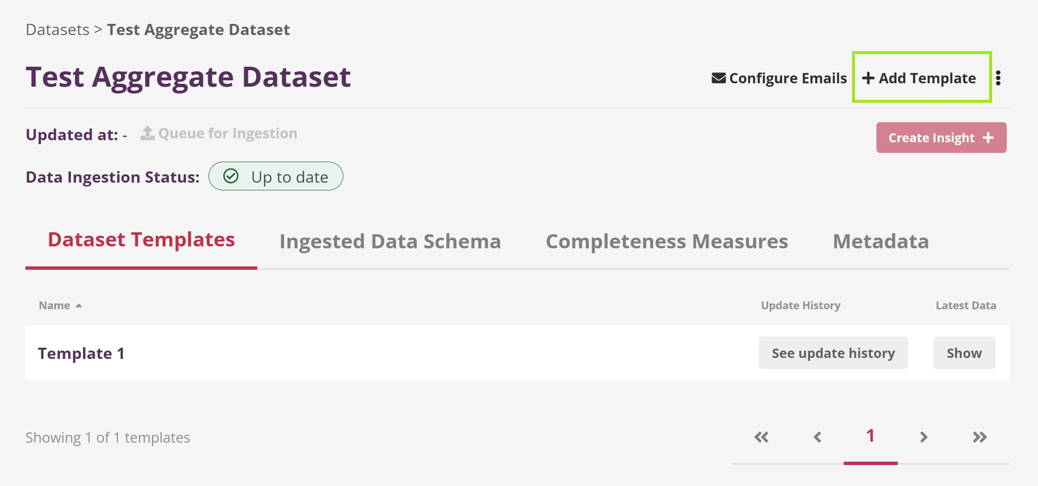 What is a Dataset Template?